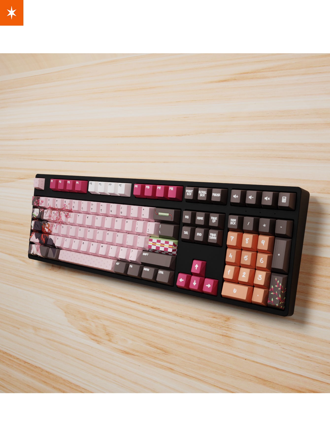 Fandomaniax- Nezuko Themed Keycap & Deskmat