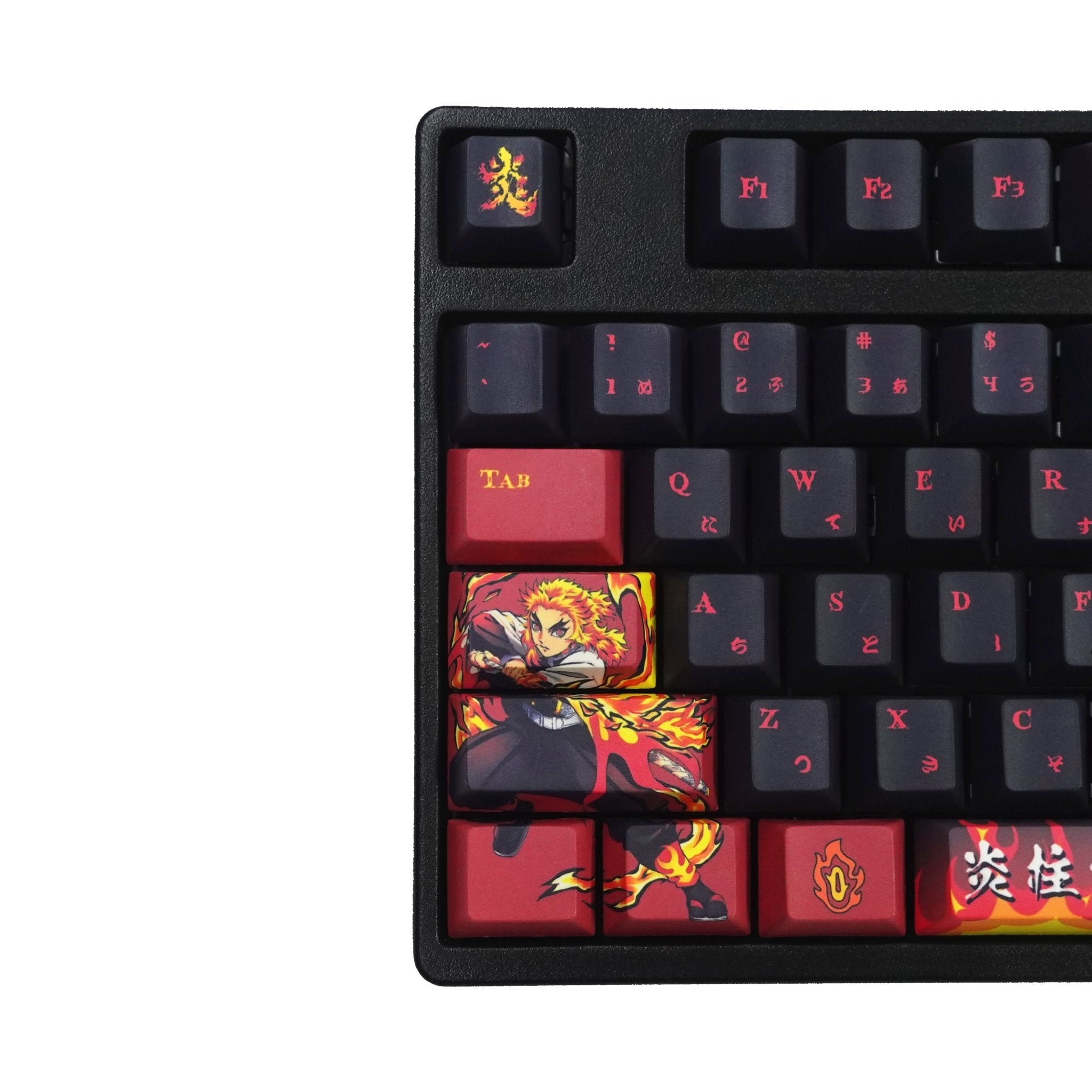 Demon Slayer Keycaps | Rengoku Kyojuro Keycaps | Cool Anime Keycap Sets ...
