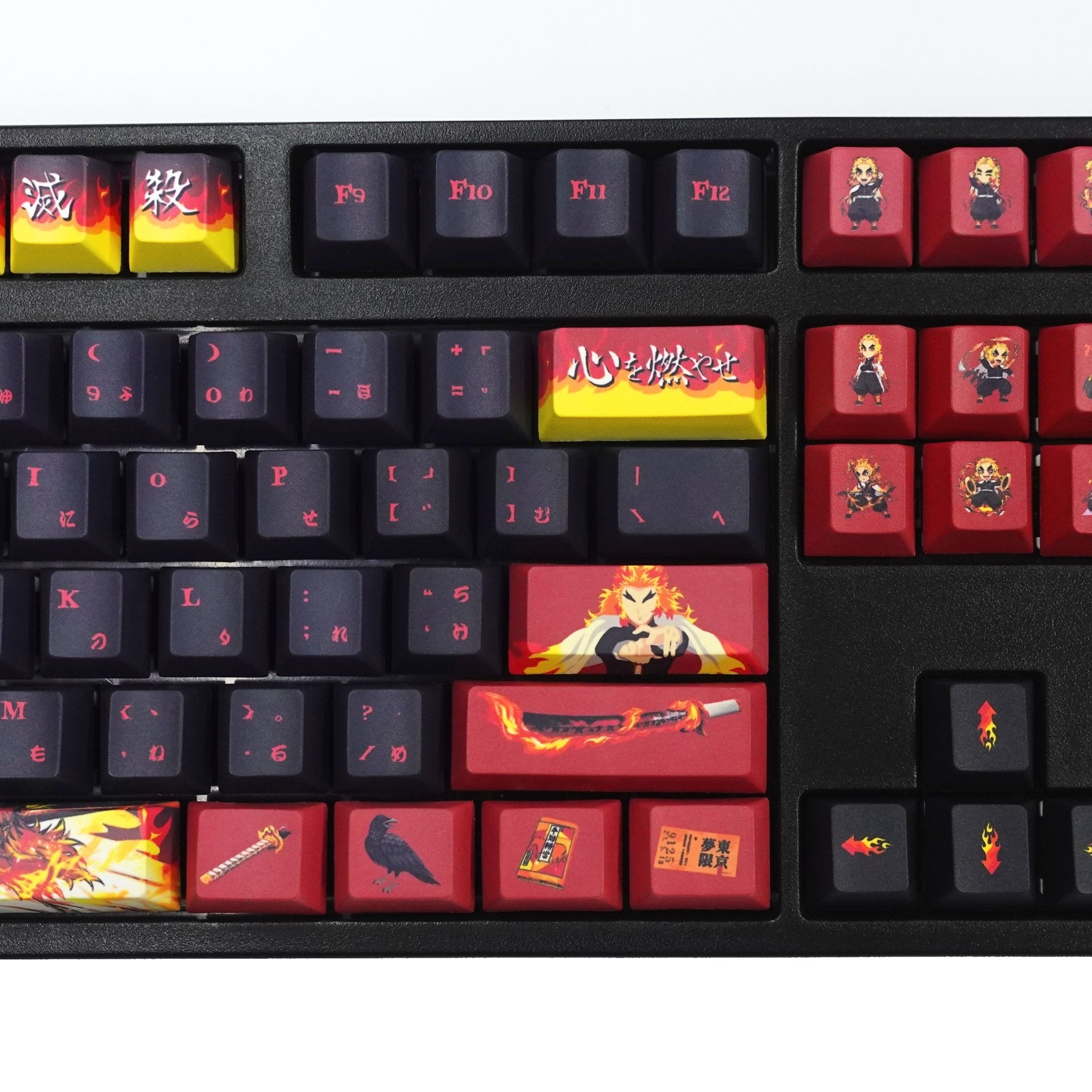 Demon Slayer Keycaps | Rengoku Kyojuro Keycaps | Cool Anime Keycap Sets ...