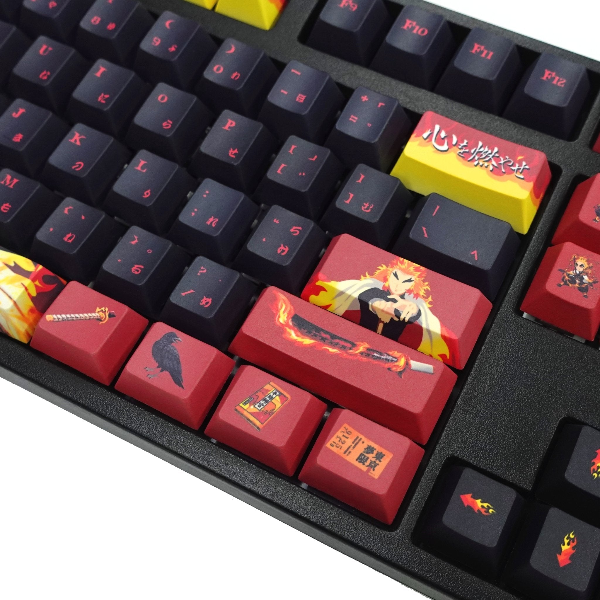 Demon Slayer Keycaps | Rengoku Kyojuro Keycaps | Cool Anime Keycap Sets ...