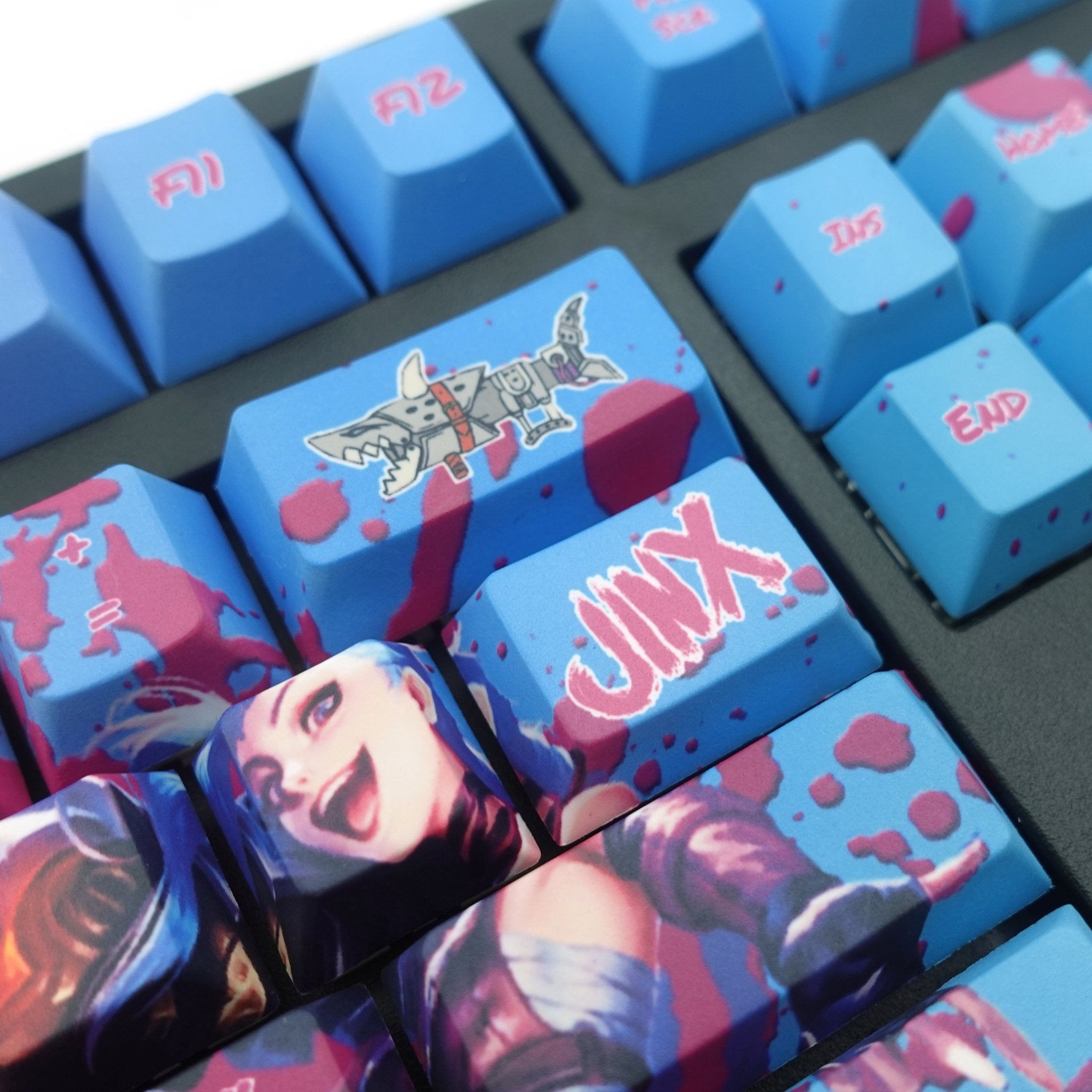 League of Legends | Jinx Keycaps | Gaming Anime Keycap Sets Keyboard ...