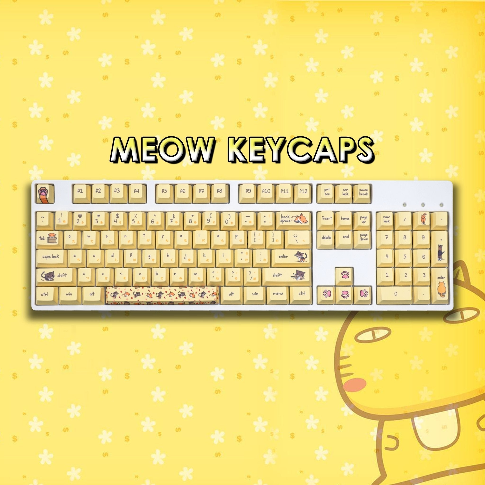 Meow Keycaps Set | Cute Anime Keycap Sets Keyboard – Fandomaniax